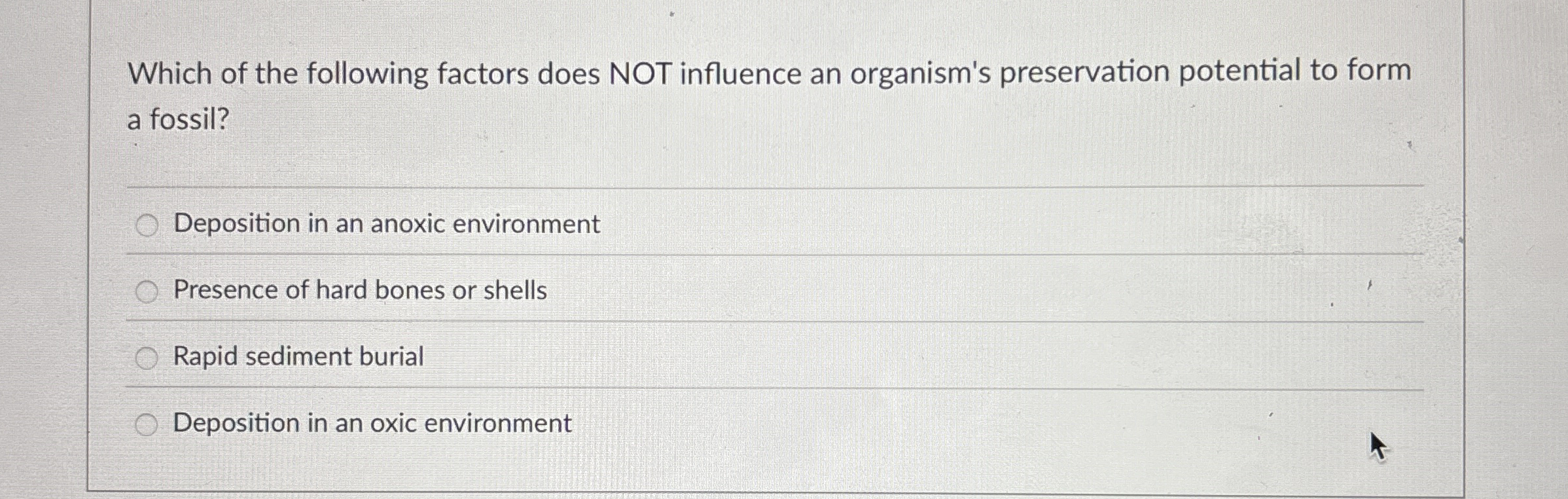 Solved Which of the following factors does NOT influence an | Chegg.com