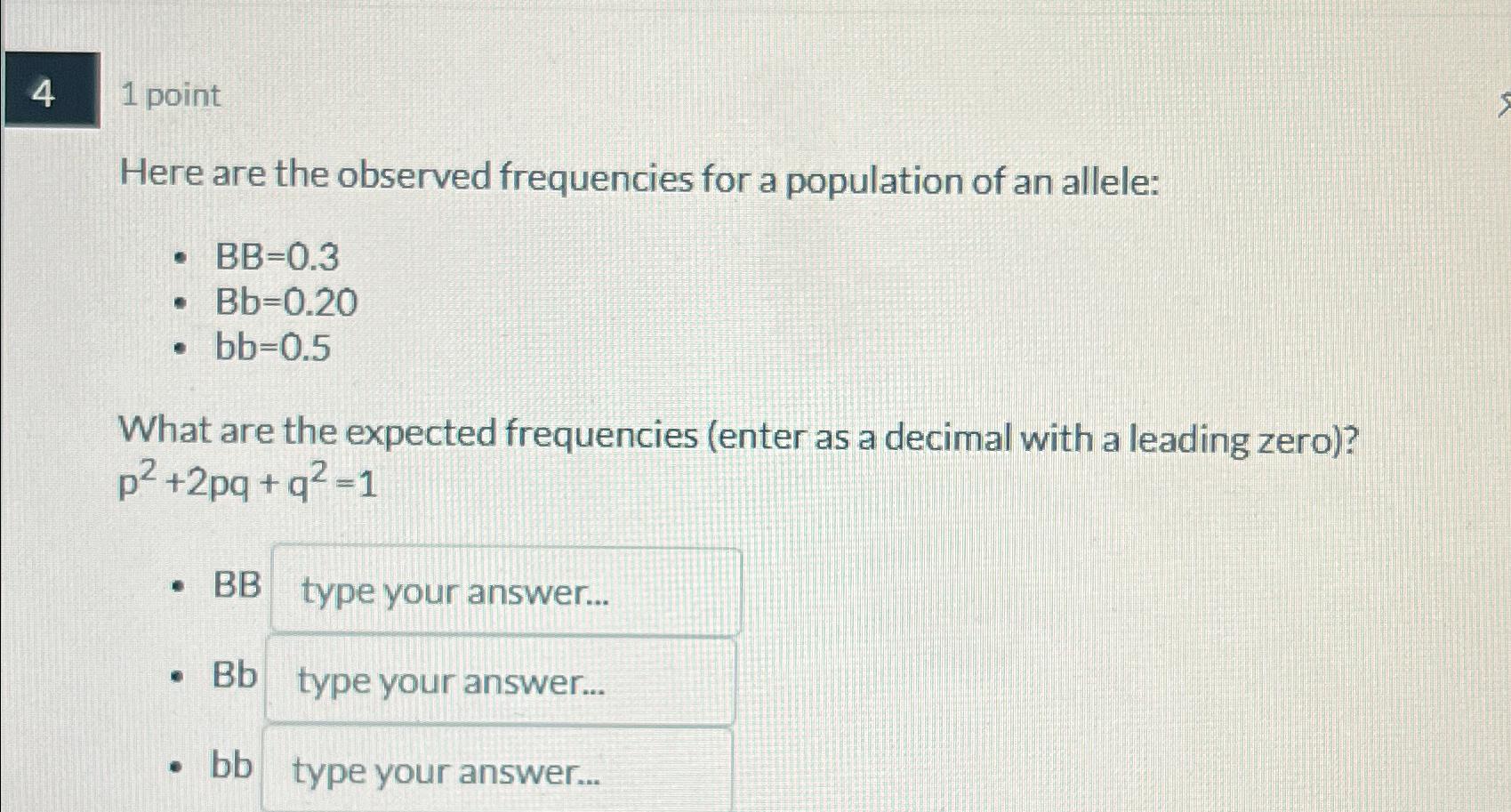 Solved 41 ﻿pointHere are the observed frequencies for a | Chegg.com
