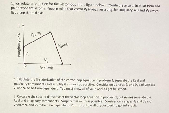 Solved 1. Formulate an equation for the vector loop in the | Chegg.com