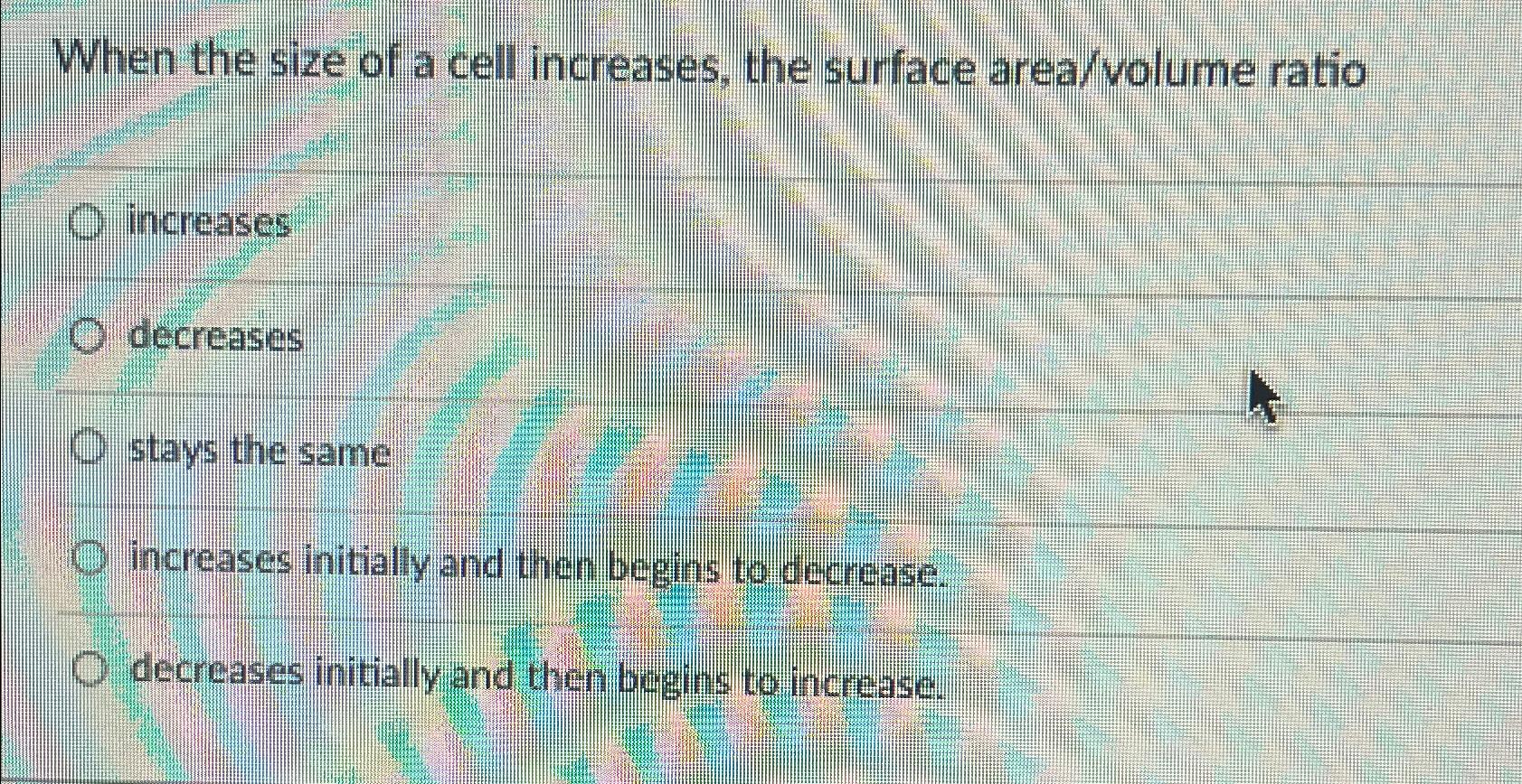 Solved When the size of a cell increases, the surface | Chegg.com