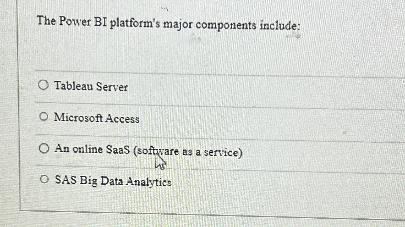 Solved The Power BI platform's major components | Chegg.com