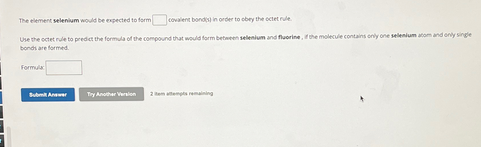 Solved The element selenium would be expected to form | Chegg.com