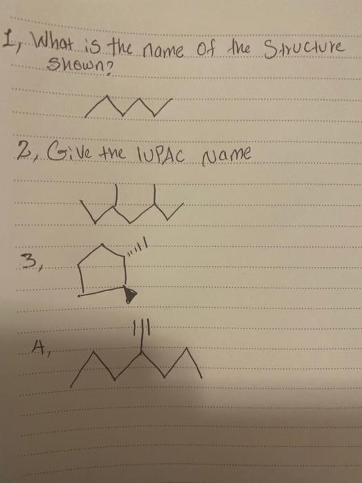 Solved 1. What is the name of the Structure shown? M 2. Give | Chegg.com
