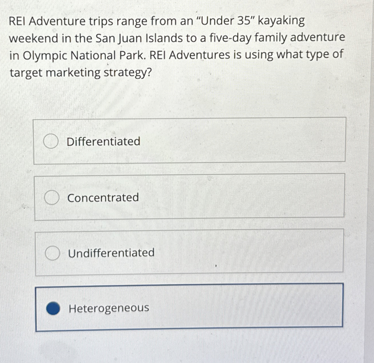 Solved REI Adventure trips range from an "Under 35" | Chegg.com