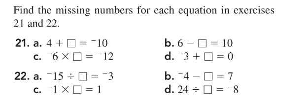 Solved Find the missing numbers for each equation in | Chegg.com