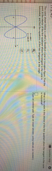 Solved 11.20 Question Help The curve shown below is called a | Chegg.com