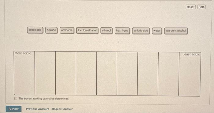 Solved Reset Help The correct ranking cannot be determined. | Chegg.com