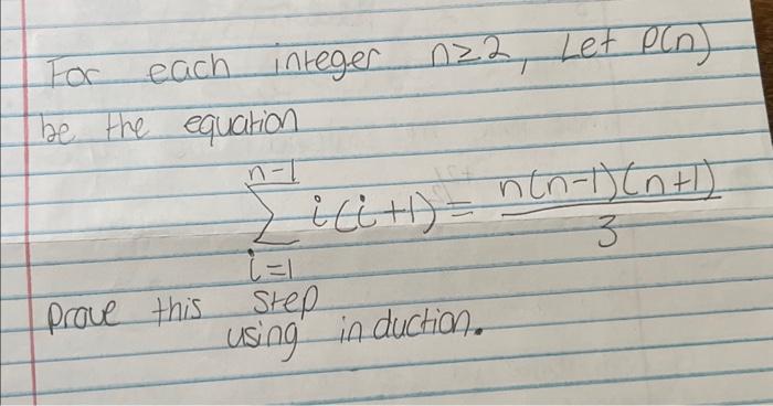 Solved For each integer n≥2, Let ρ(n) be the equation | Chegg.com