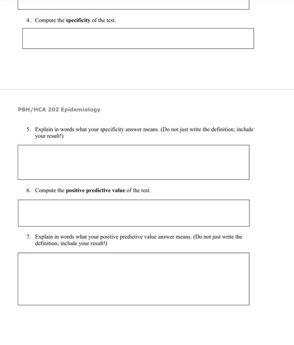 Solved Sensitivity and Specificity Part A: The table below | Chegg.com