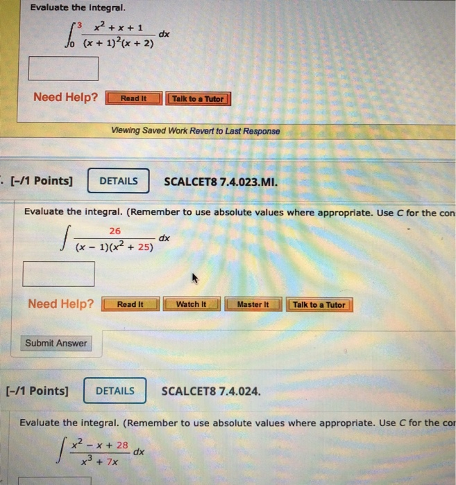 Solved Evaluate the integral. 3 x2 + x + 1 6* ***13**+ 2) dx | Chegg.com