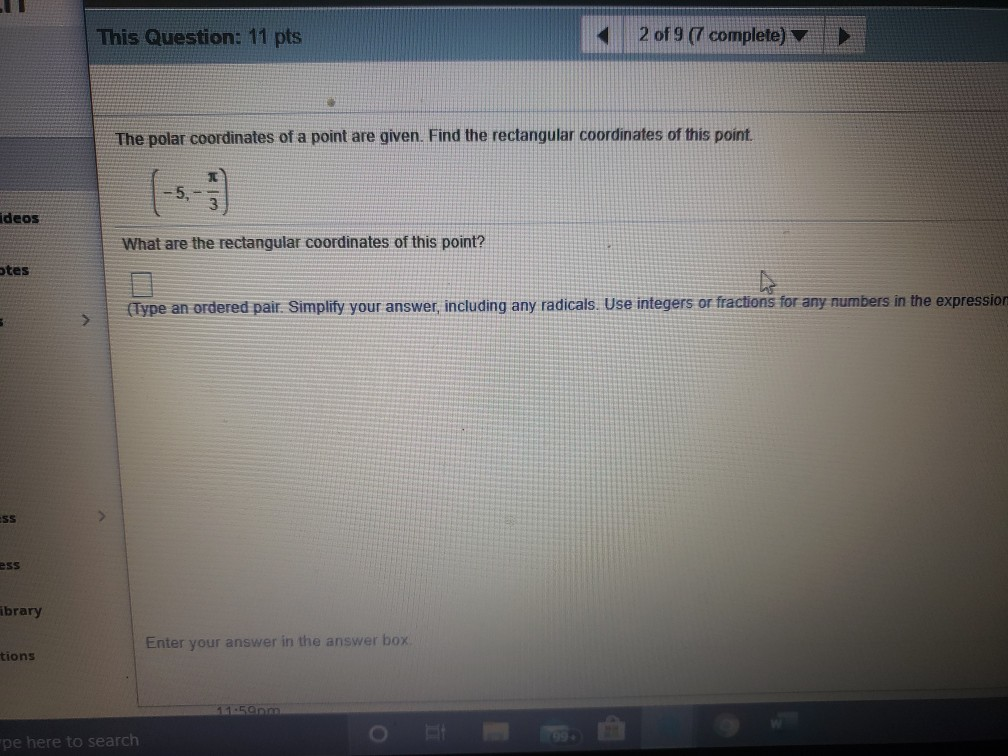 Solved This Question 11 Pts 2 Of 9 7 Complete The Polar Chegg solved-this-question-11-pts-2-of-9-7-complete-the-polar-chegg