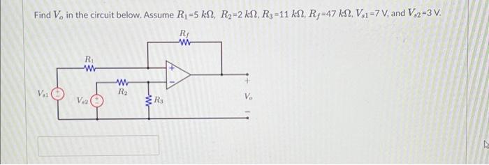 Solved Find Vo in the circuit below. Assume | Chegg.com