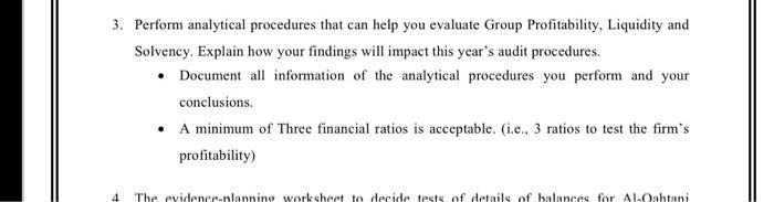 Solved Income Statement3. Perform analytical procedures that | Chegg.com