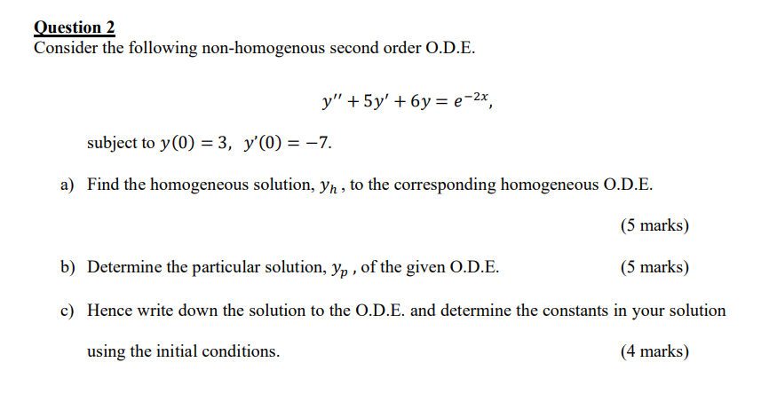 Solved PLEASE ANSWER (B)Question 2Consider the following | Chegg.com