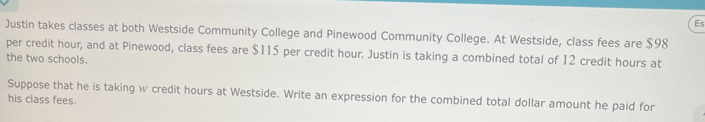Solved Justin takes classes at both Westside Community | Chegg.com