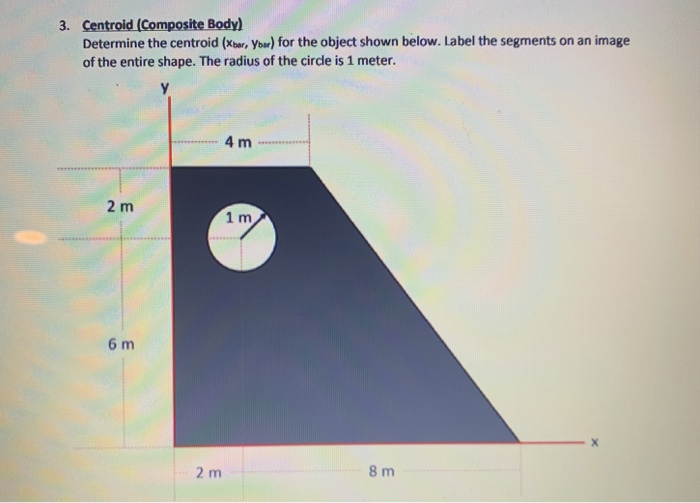 Solved 3. Centroid (Composite Body) Determine the centroid | Chegg.com
