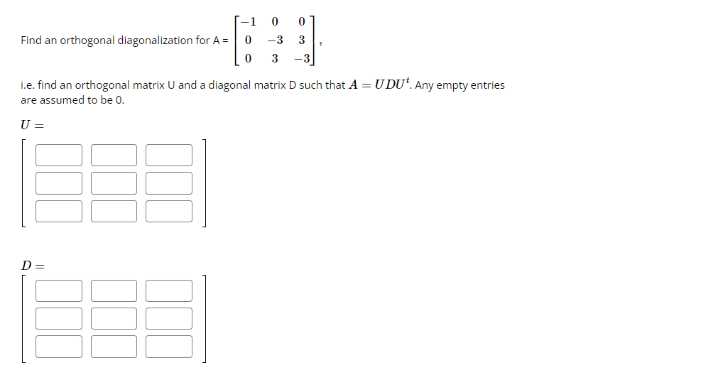 Solved Find an orthogonal diagonalization for | Chegg.com