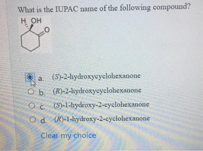 Solved What is the IUPAC name of the following compound? H | Chegg.com