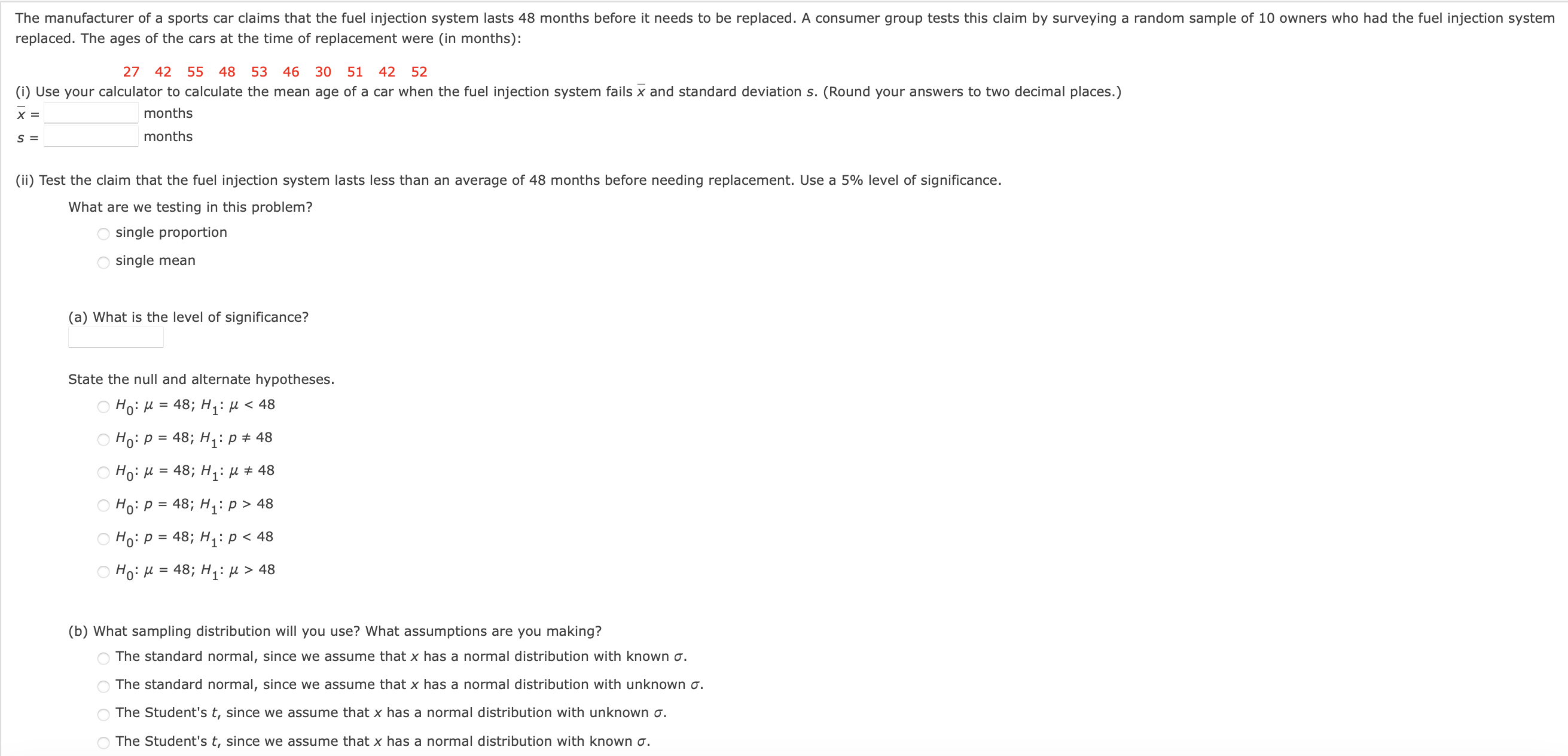 Solved replaced. The ages of ﻿the cars at ﻿the time of | Chegg.com