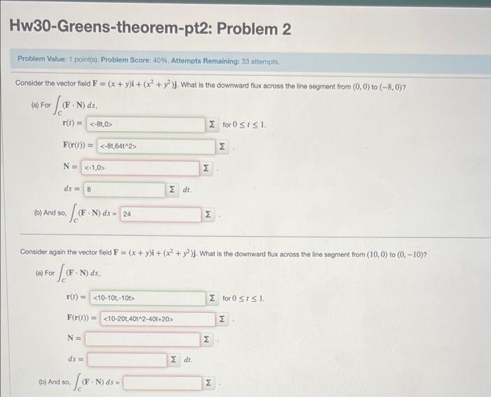 Solved Hw30-Greens-theorem-pt2: Problem 2 Problem Value: 1 | Chegg.com