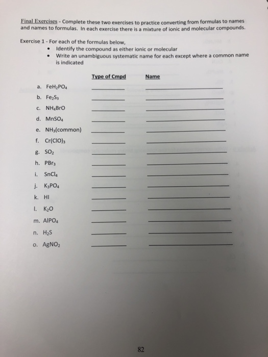 Solved Final Exercises - Complete these two exercises to | Chegg.com