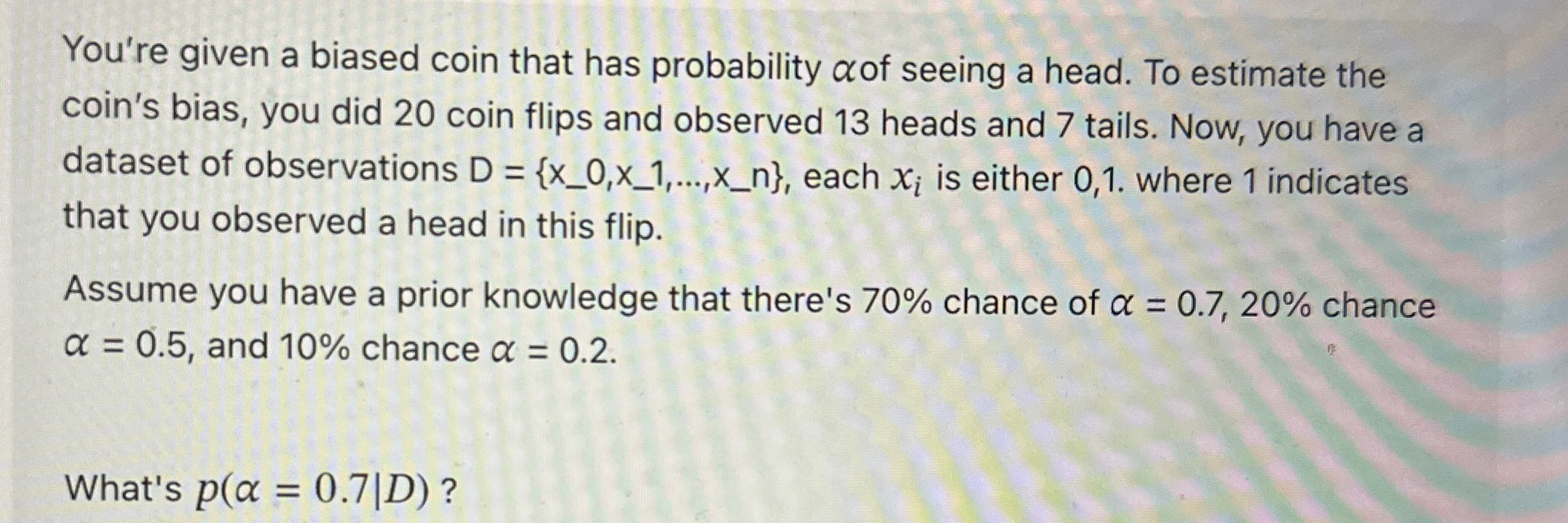 Solved Help with this questionYou're given a biased coin | Chegg.com
