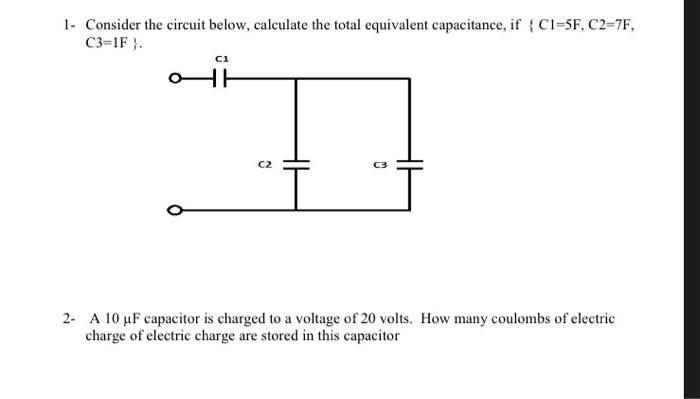Solved 1. Consider the circuit below, calculate the total | Chegg.com