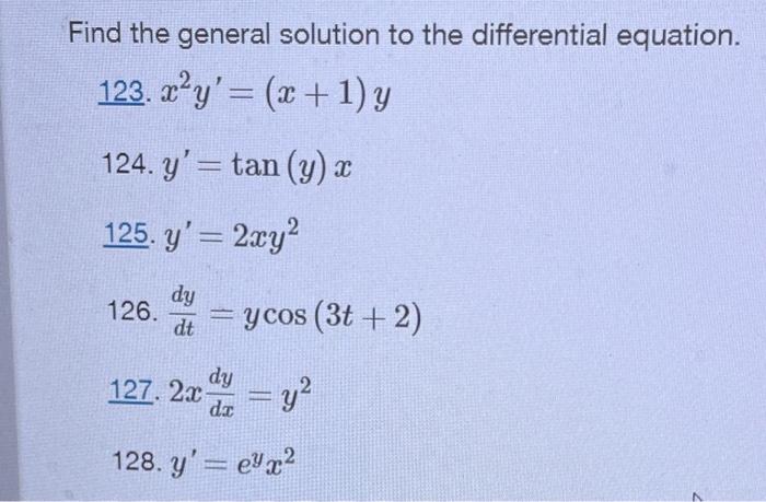 Solved Find the general solution to the differential | Chegg.com