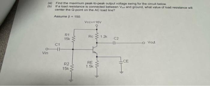 Solved (a) Find the maximum peak-to-peak output voltage | Chegg.com