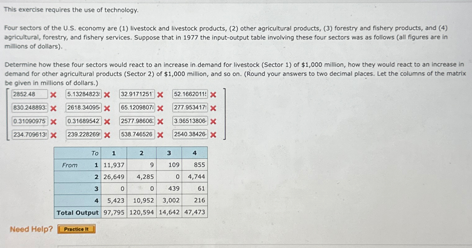 Solved This exercise requires the use of technology.Four | Chegg.com