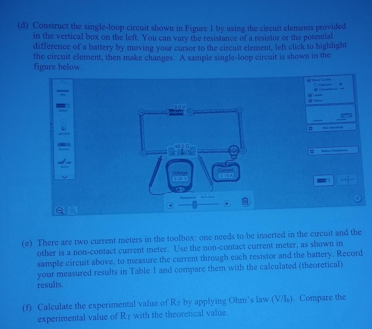 Solved d) Construct the single-loop circuit shown in Figure | Chegg.com
