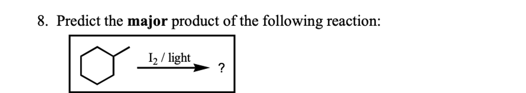 Solved Predict the major product of the following reaction: | Chegg.com