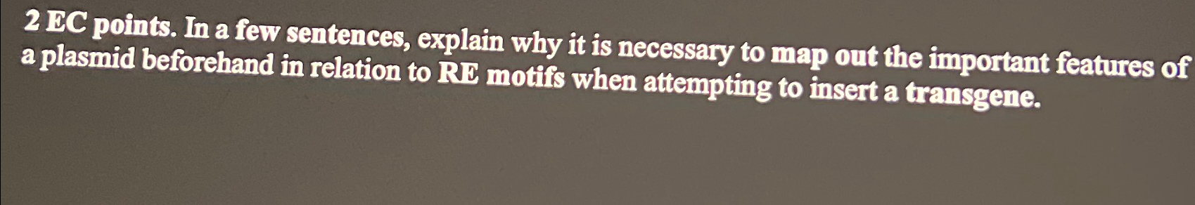 Solved 2 ﻿EC points. In a few sentences, explain why it is | Chegg.com