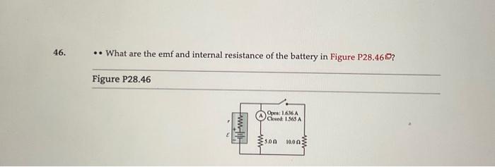 Solved -. What are the emf and internal resistance of the | Chegg.com