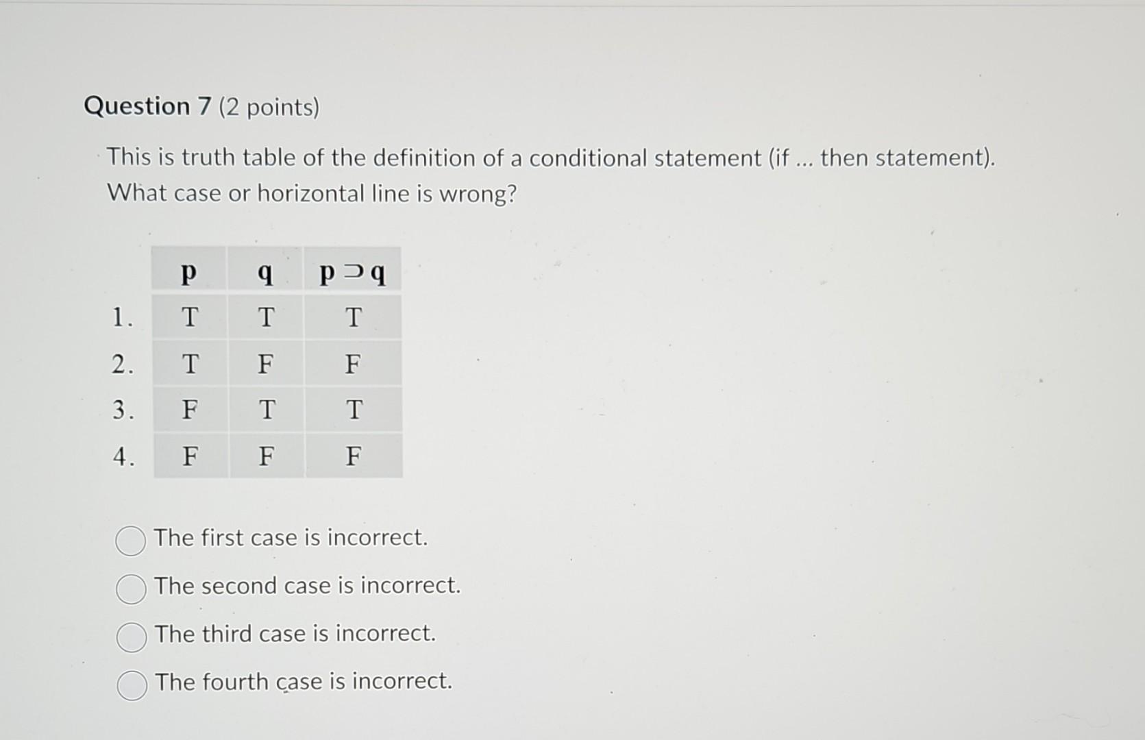 Solved Question 7 (2 points) This is truth table of the | Chegg.com
