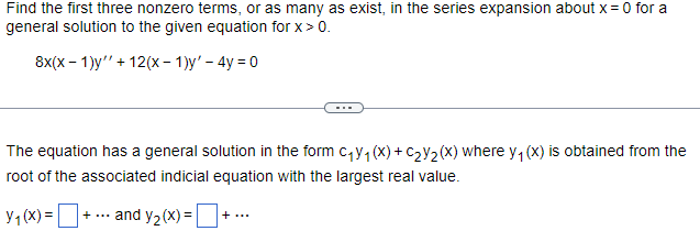 Solved Find the first three nonzero terms, or as many as | Chegg.com