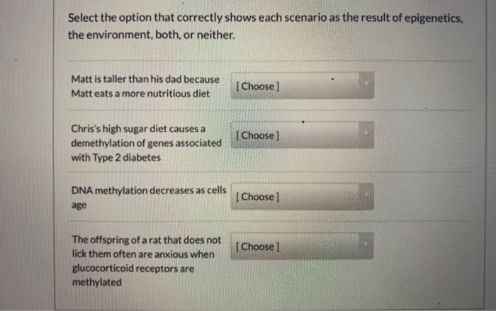 Solved Select the option that correctly shows each scenario | Chegg.com