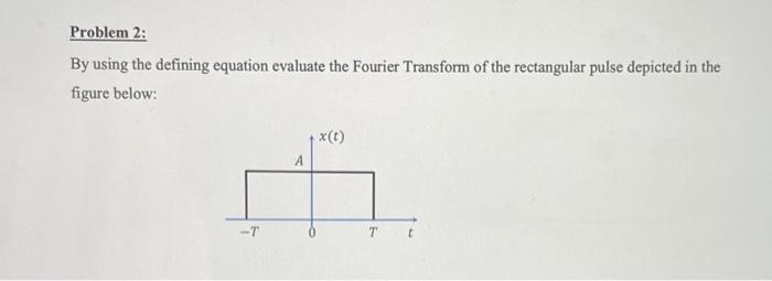 Solved Problem 2: By using the defining equation evaluate | Chegg.com