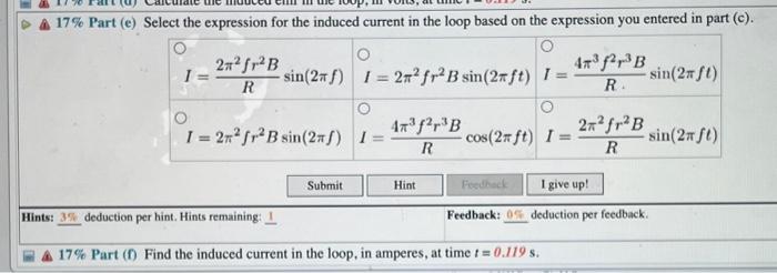 Solved 7% ) Problem 5: A circular wire loop of radius r=0.35 | Chegg.com