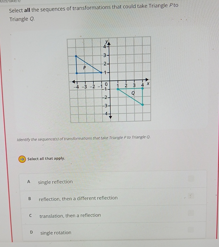 Solved Select all the sequences of transformations that | Chegg.com