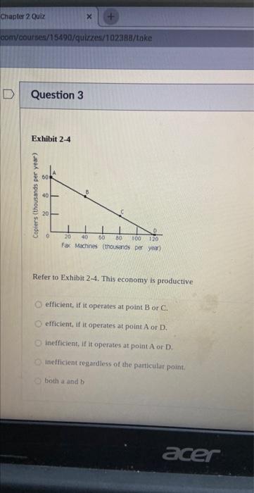 Solved Exhibit 2-4 Refer to Exhibit 2−4. This economy is | Chegg.com