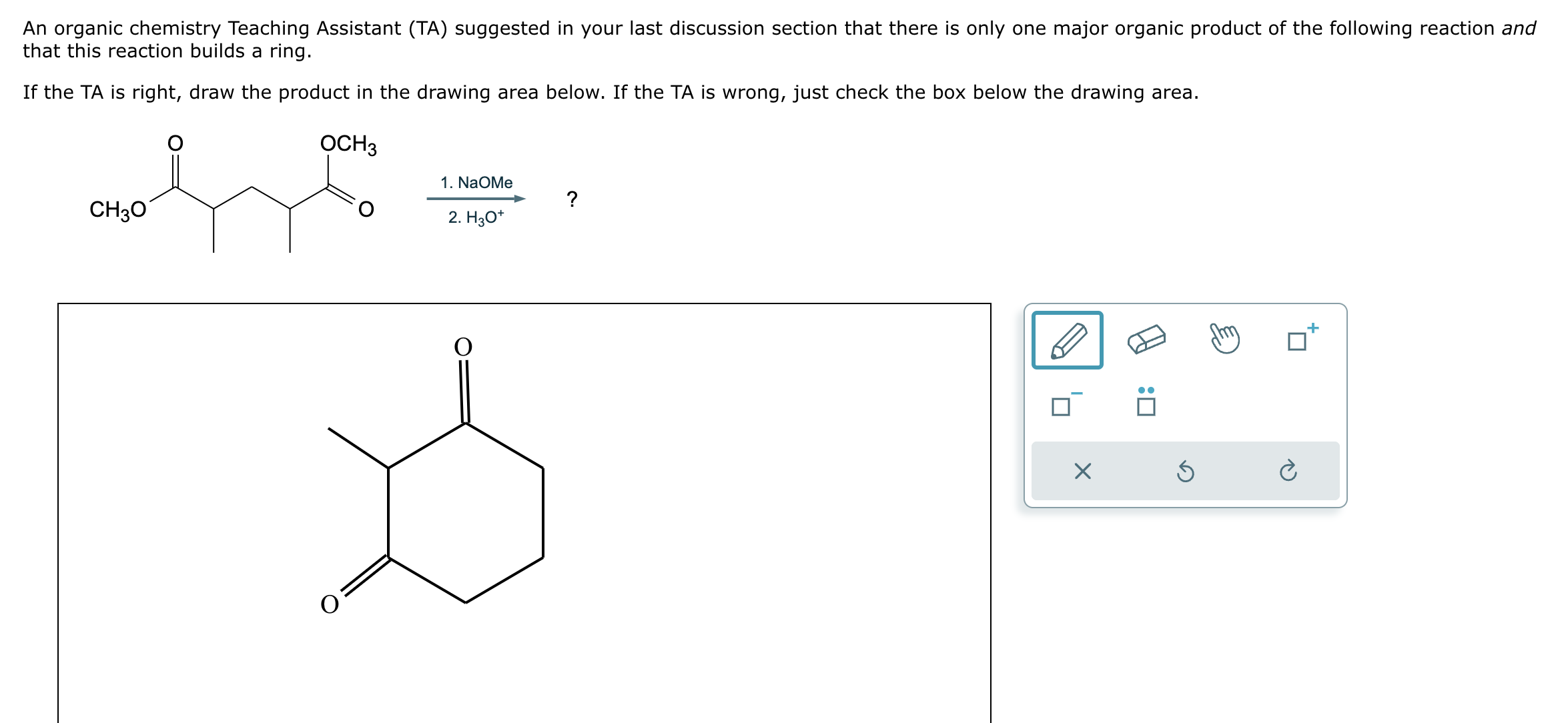 Solved An organic chemistry Teaching Assistant (TA) | Chegg.com