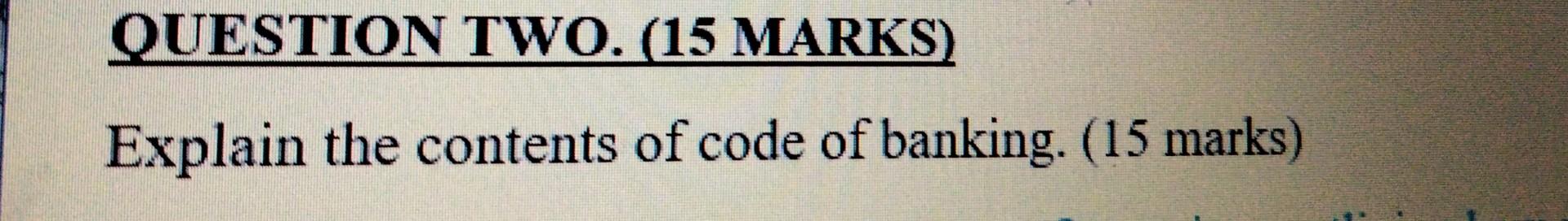 Solved OUESTION TWO. (15 MARKS) Explain the contents of code | Chegg.com Solved OUESTION TWO. (15 MARKS) Explain the contents of code | Chegg.com