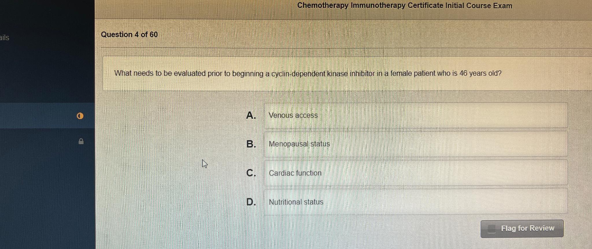 Solved Chemotherapy Immunotherapy Certificate Initial Course | Chegg.com