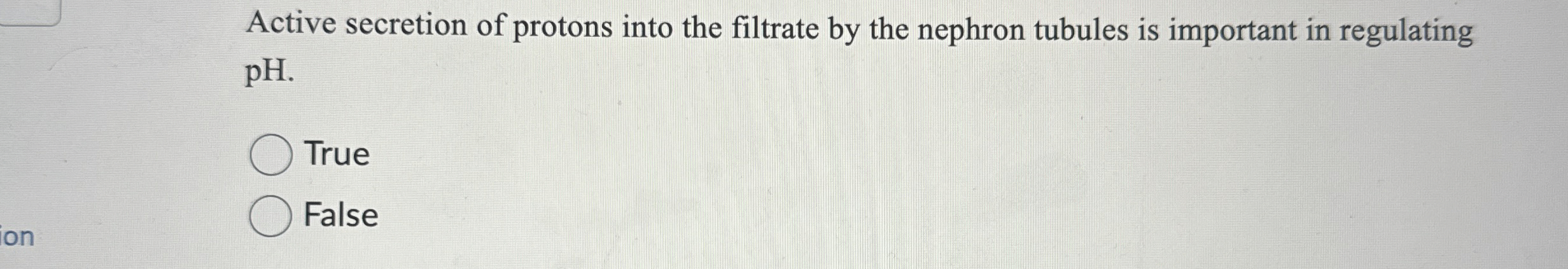 Solved Active secretion of protons into the filtrate by the | Chegg.com