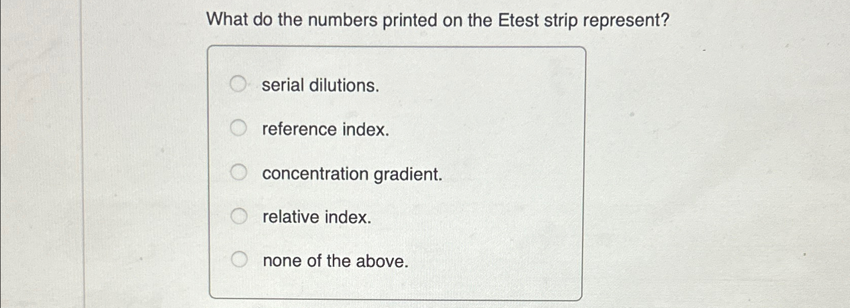 Solved What do the numbers printed on the Etest strip | Chegg.com