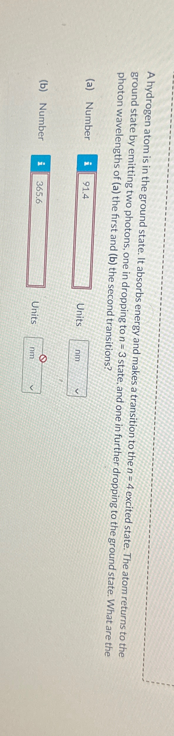 Solved A Hydrogen Atom Is In The Ground State It Absorbs