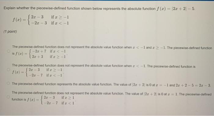Solved Evaluate the piecewise-defined function at f(3). f(x) | Chegg.com