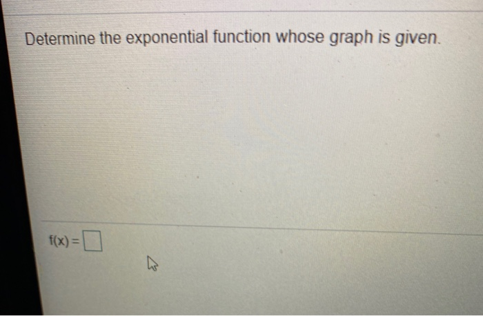 Solved Determine the exponential function whose graph is | Chegg.com