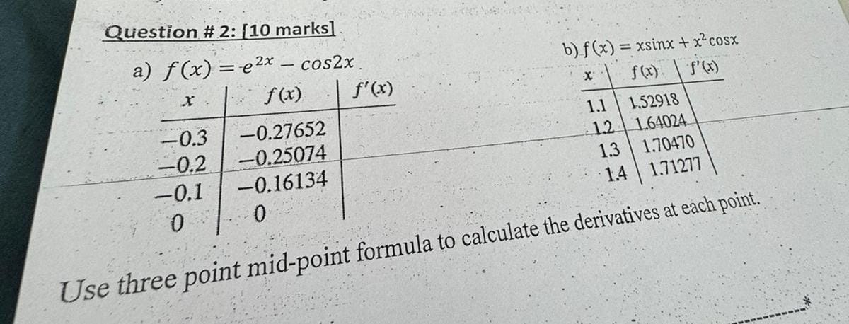 Solved Question # 2: [10 | Chegg.com